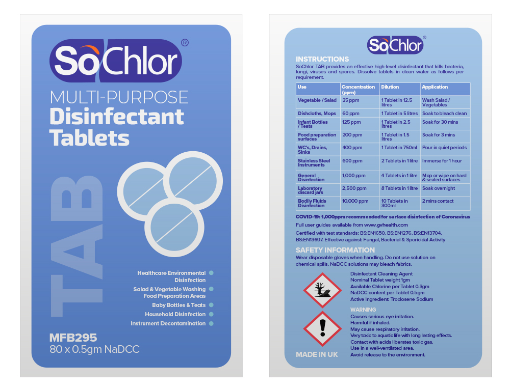 SoChlor & Chlorine Tablets - GV Health