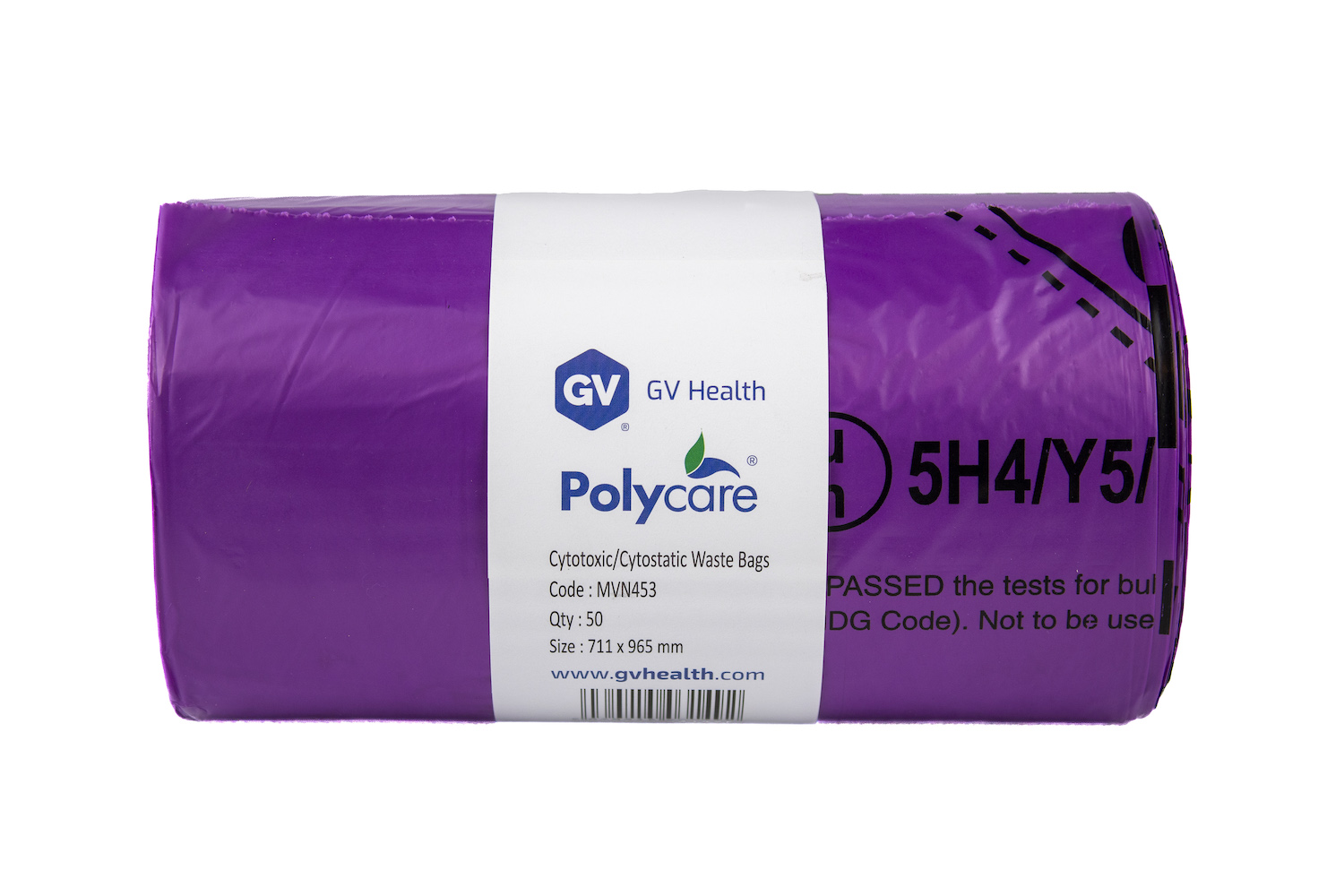 Light Duty Purple Cytotoxic Bag - Large - Printed - GV Health