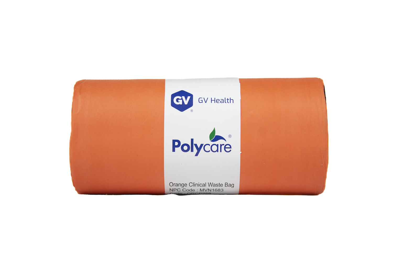 Light Duty Orange Waste Bag - Large - Printed - GV Health