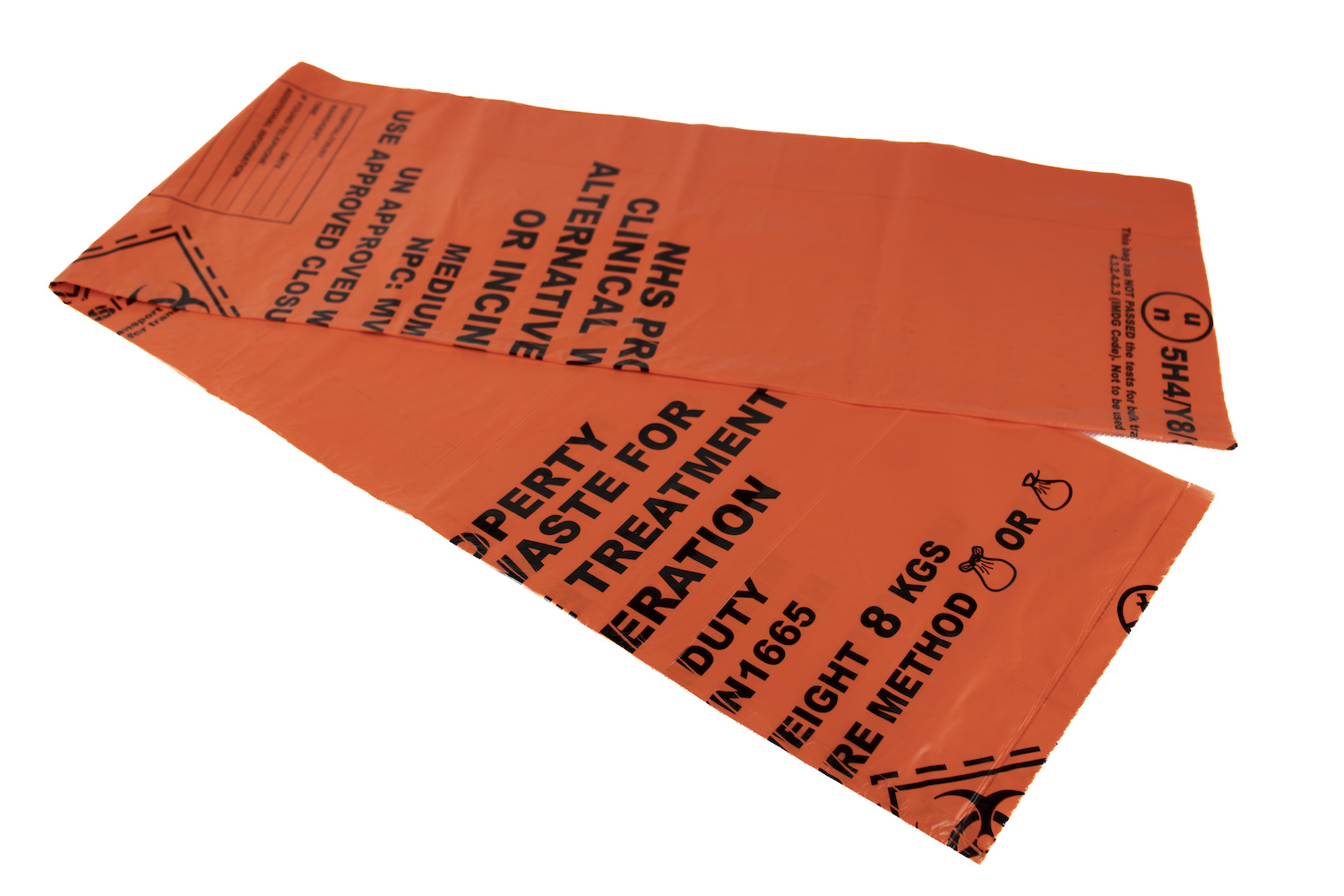 Light Duty Orange Waste Bag - Large - Printed - GV Health